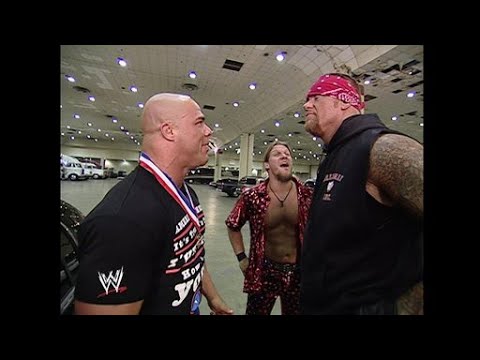 The Undertaker gets into a backstage brawl with Kurt Angle & Chris Jericho! 07/11/2002
