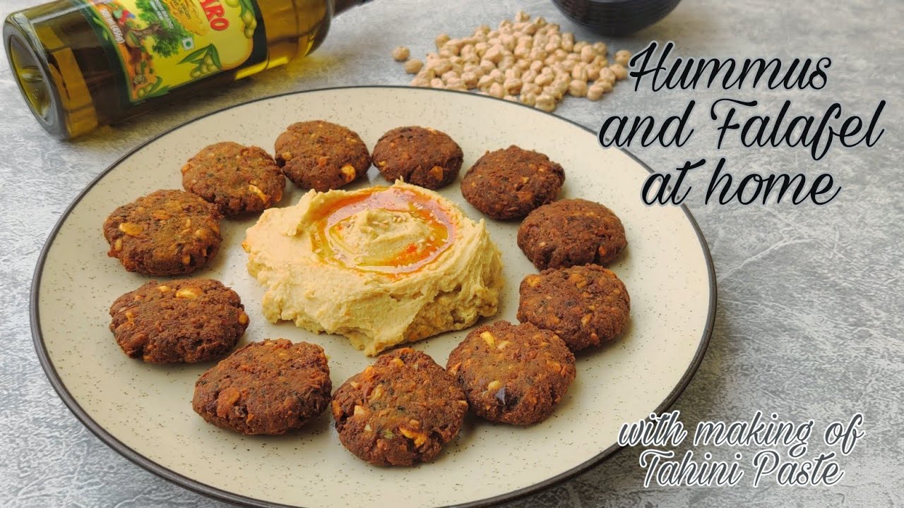 Easiest Hummus and Falafel Recipe | Make Tahini Paste at Home | Healthy ...