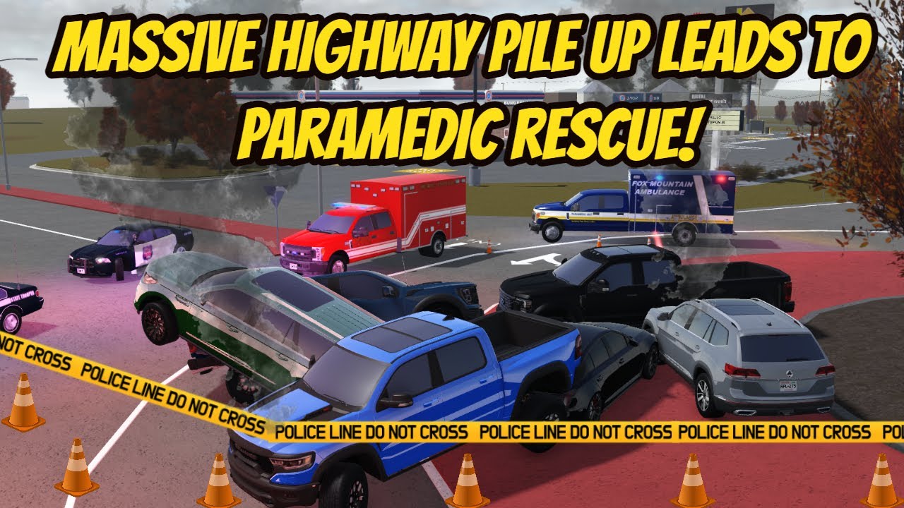 Greenville, Wisc Roblox l MASSIVE Highway Accident Paramedic EMS Rescue ...