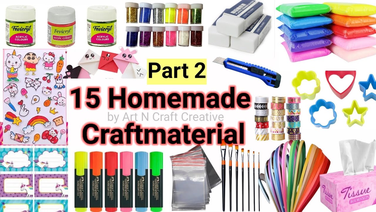 15 HOMEMADE CRAFT MATERIAL/15 homemade stationery items/15Craft ...