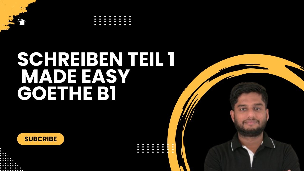 How to Write B1 Schreiben (Email) - Teil 1 | Goethe B1 Exam | Get Good ...