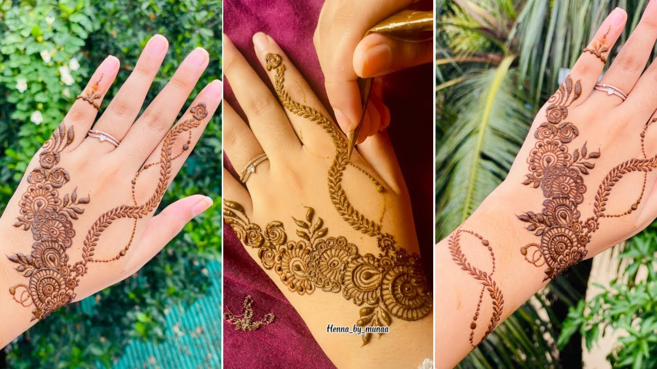 Simple henna tutorial/Mehndi tutorial - YouTube
