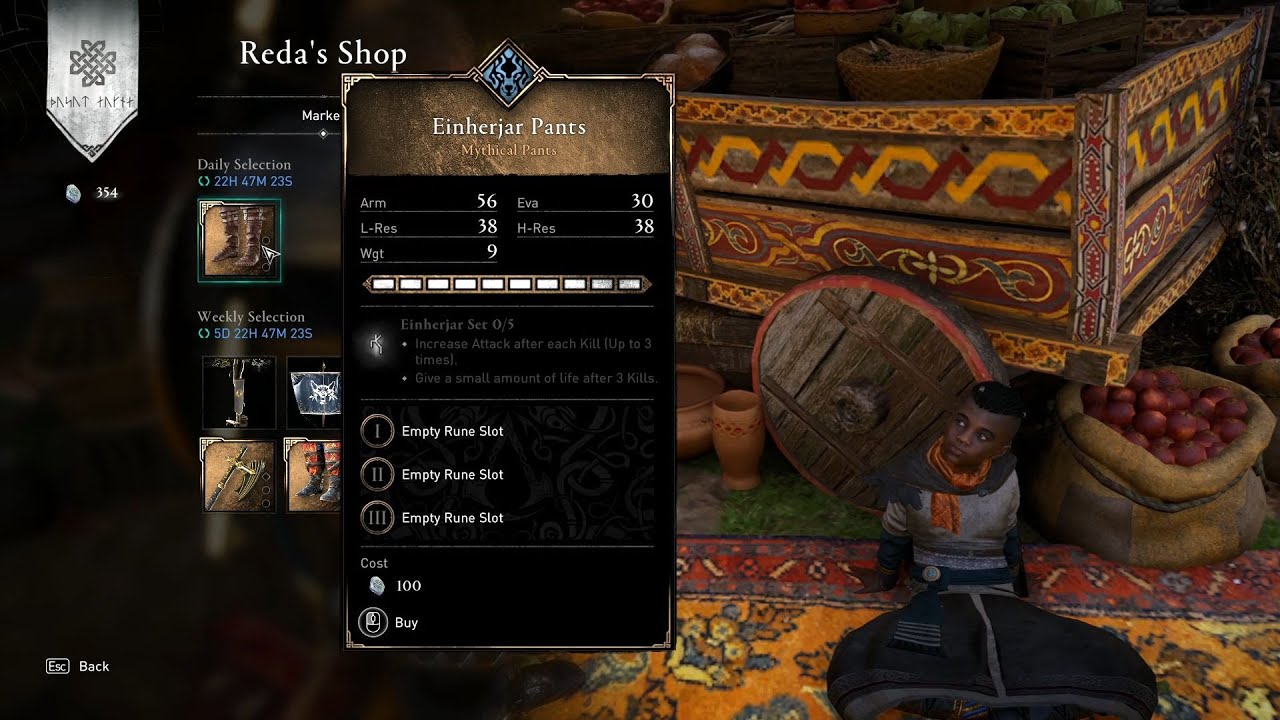 Assassin's Creed Valhalla - Reda's Shop 2023.05.24. - Einherjar Pants ...