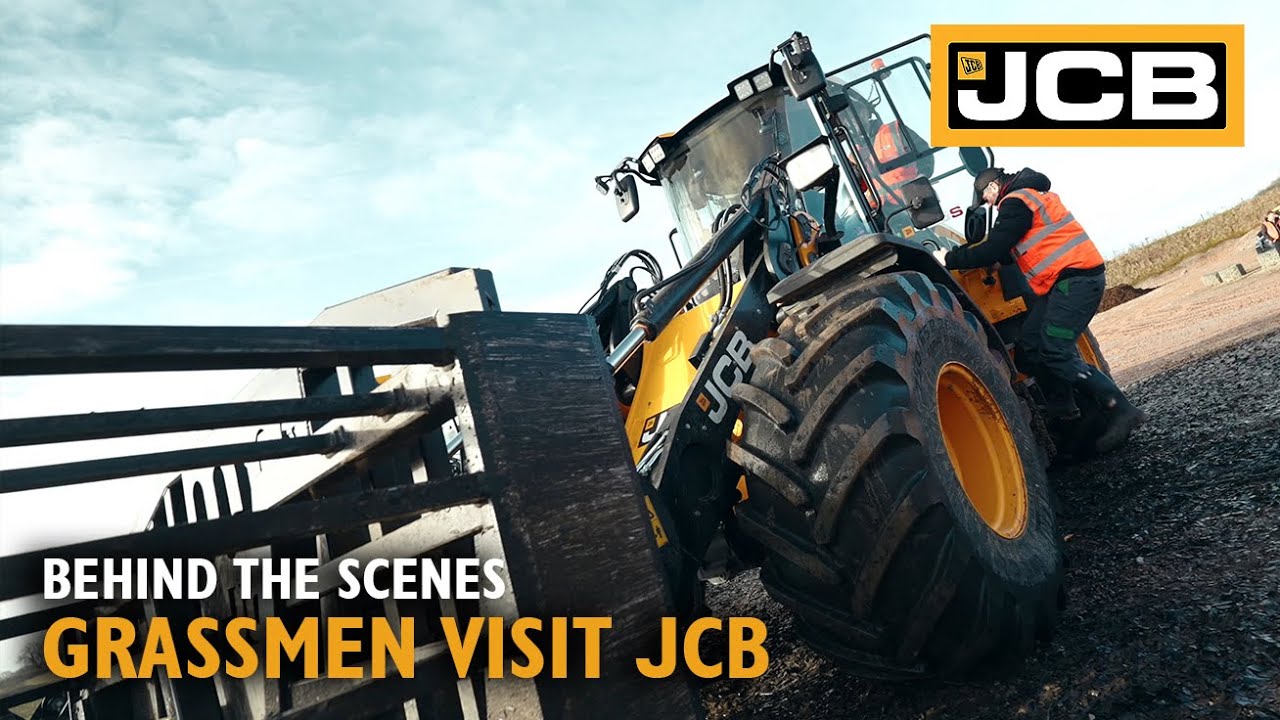Behind the scenes: Grassmen visit JCB - YouTube