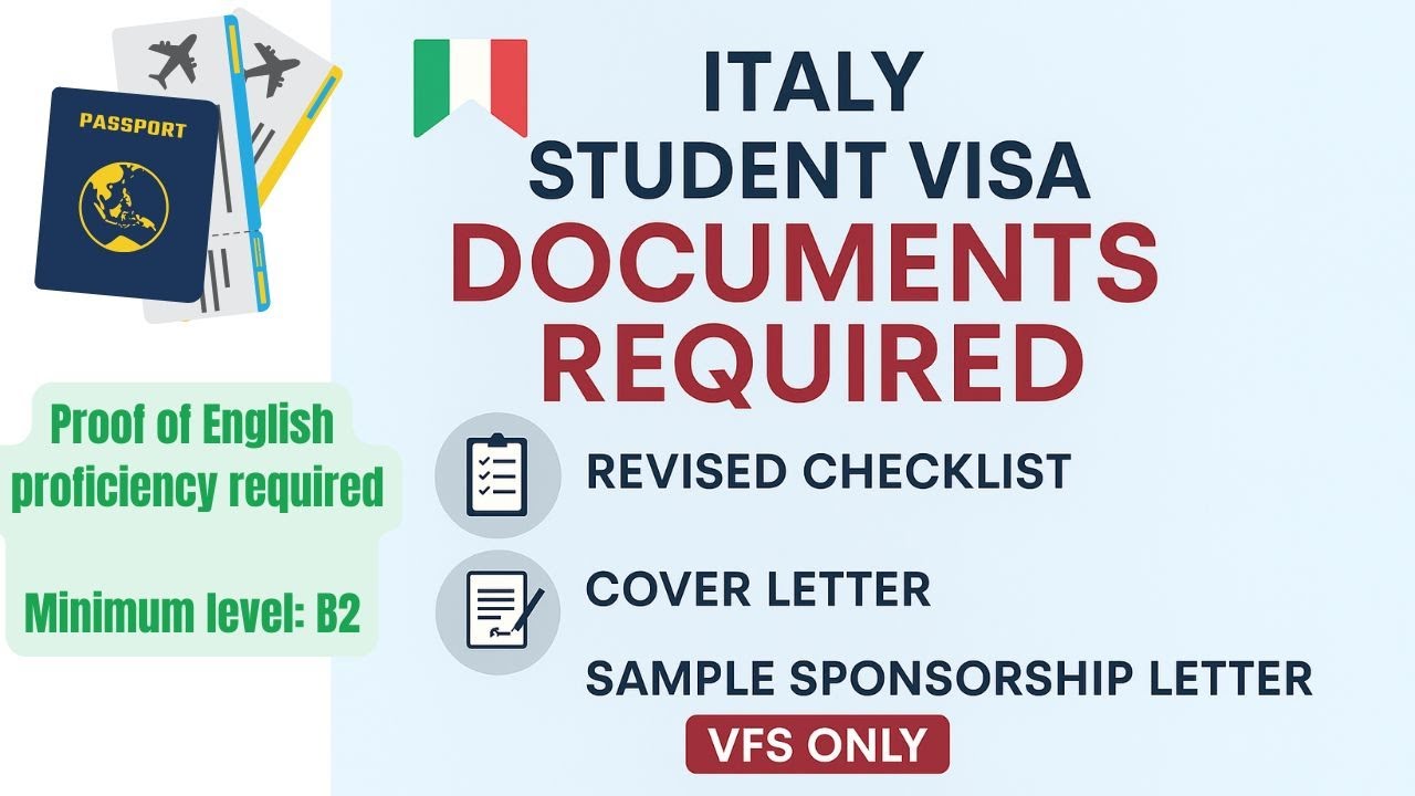 Italy Student Visa 2025–2026 | Full Checklist + VFS Process | Cover ...