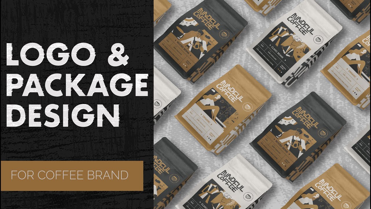 Logo & Packaging Design For Coffee Brand | Full Process - YouTube