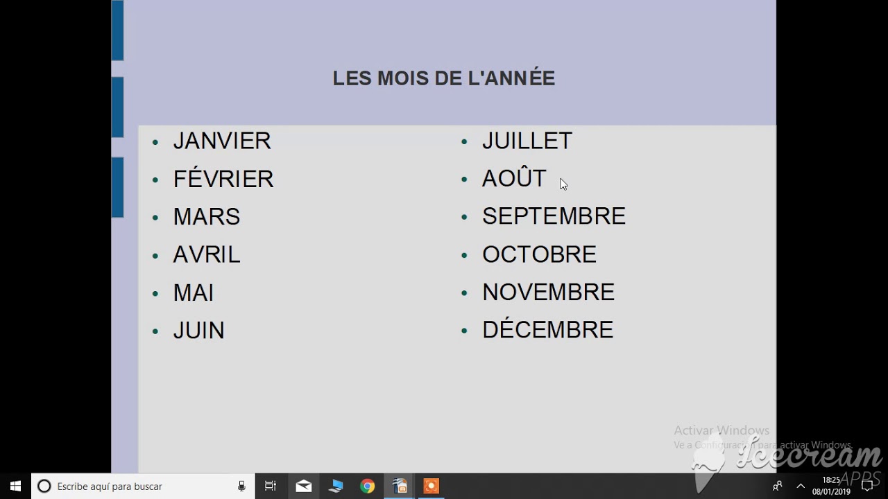 LOS DÍAS ,LOS MESES Y LAS ESTACIONES DEL AÑO EN FRANCÉS - YouTube