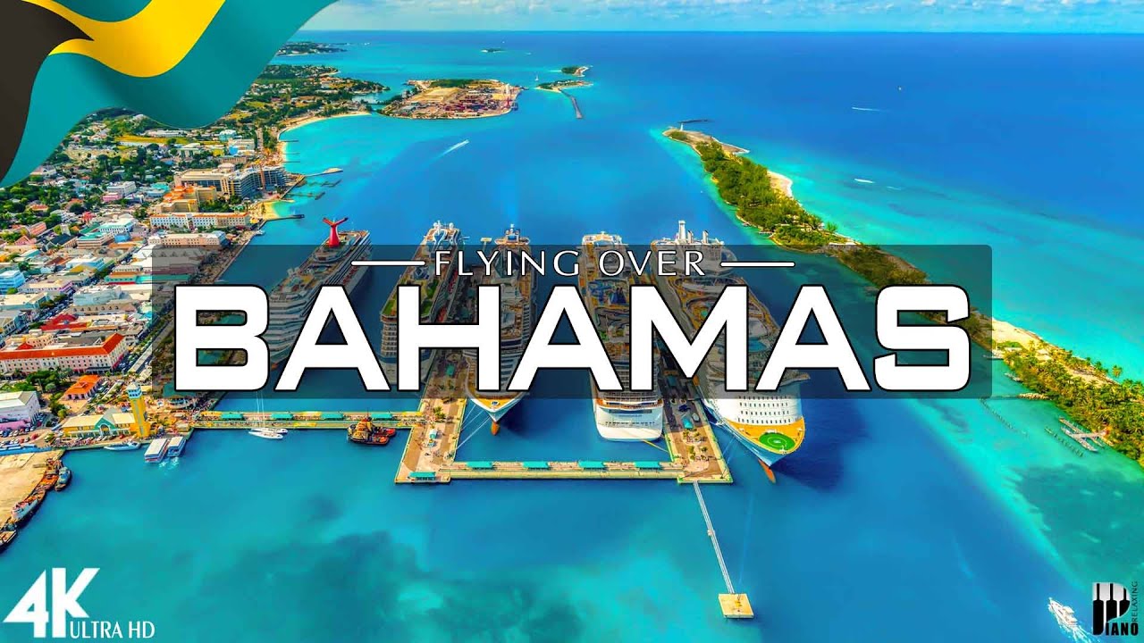 FLYING OVER BAHAMAS (4K UHD) - Relaxing Music Along With Beautiful ...
