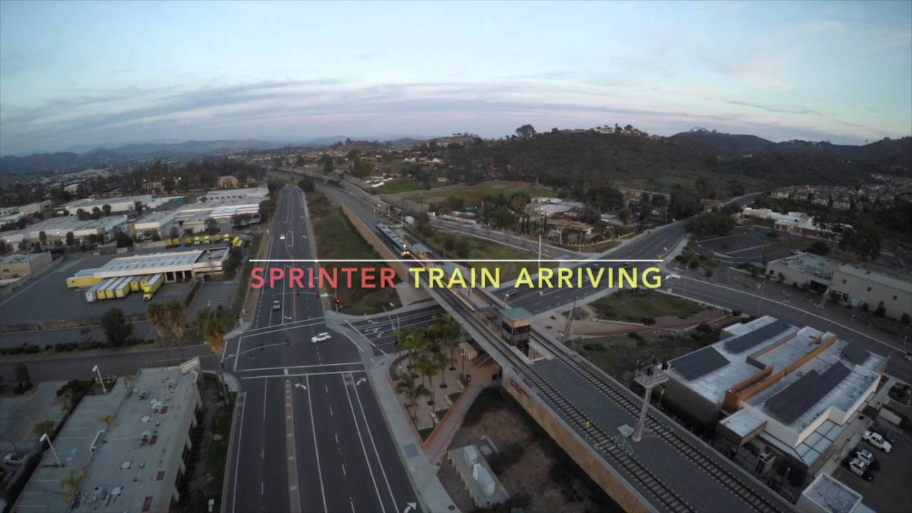 California State San Marcos - Sprinter Train Station - 3DR Solo - YouTube