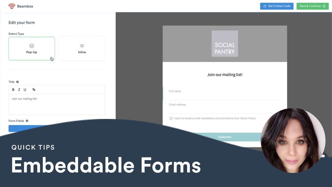Creating Embeddable Forms for your website - YouTube