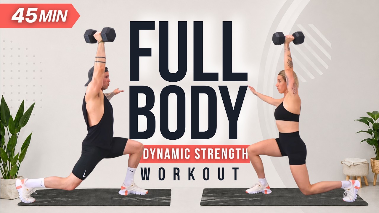 45 Min FULL BODY WORKOUT with DUMBBELLS | Strength & Conditioning - YouTube
