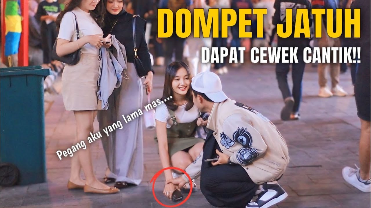VIRAL!! DOMPET JATUH DAPET CEWEK CANTIK - YouTube