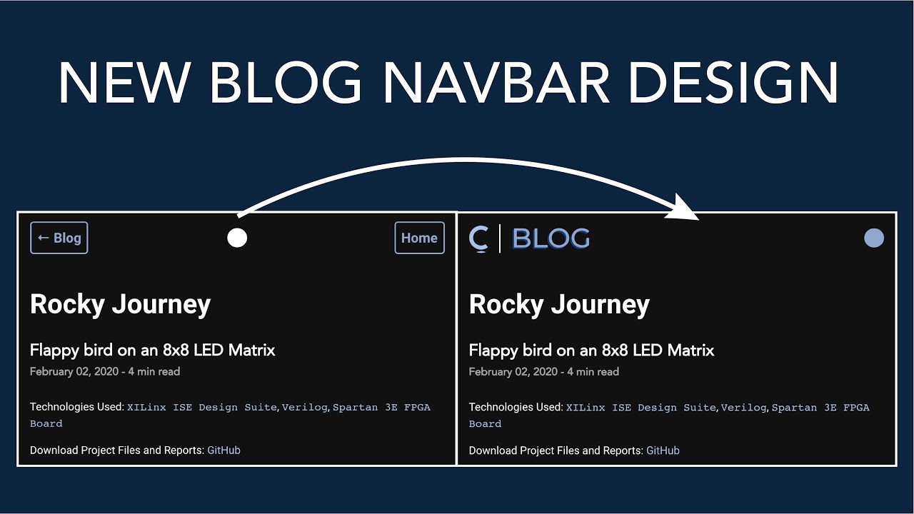 Personal Website with React - New Blog Navbar UX Design - YouTube