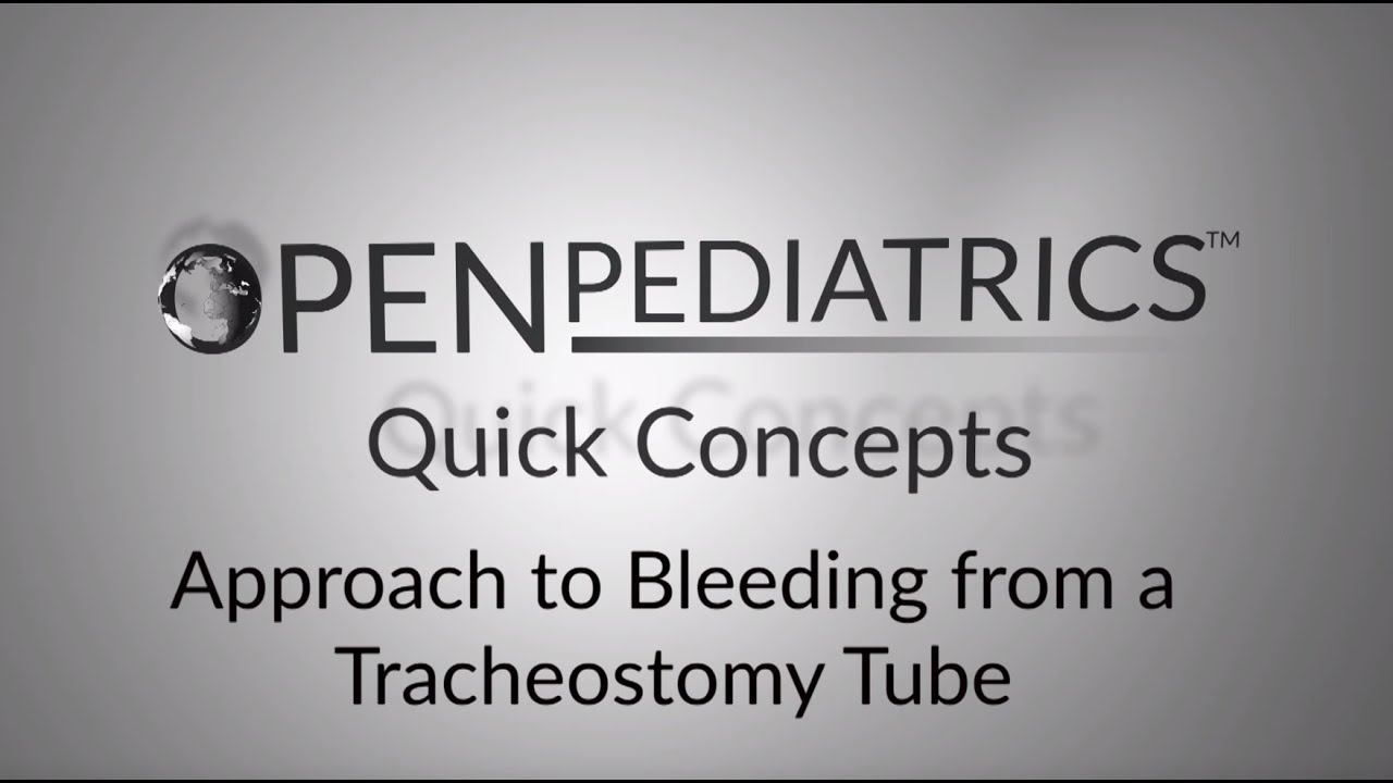 Approach to Bleeding from a Tracheostomy Tube by S. Rosenblatt, et al ...