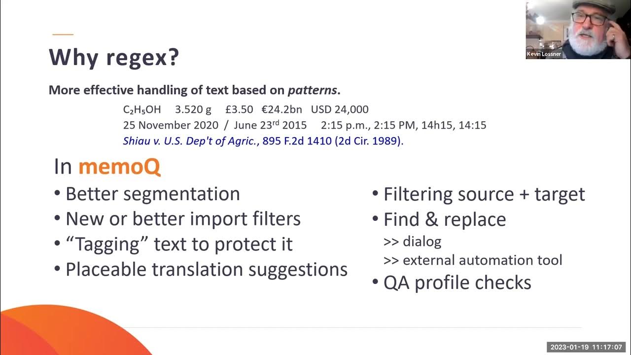 The memoQ Regex Assistant lecture 1 - YouTube