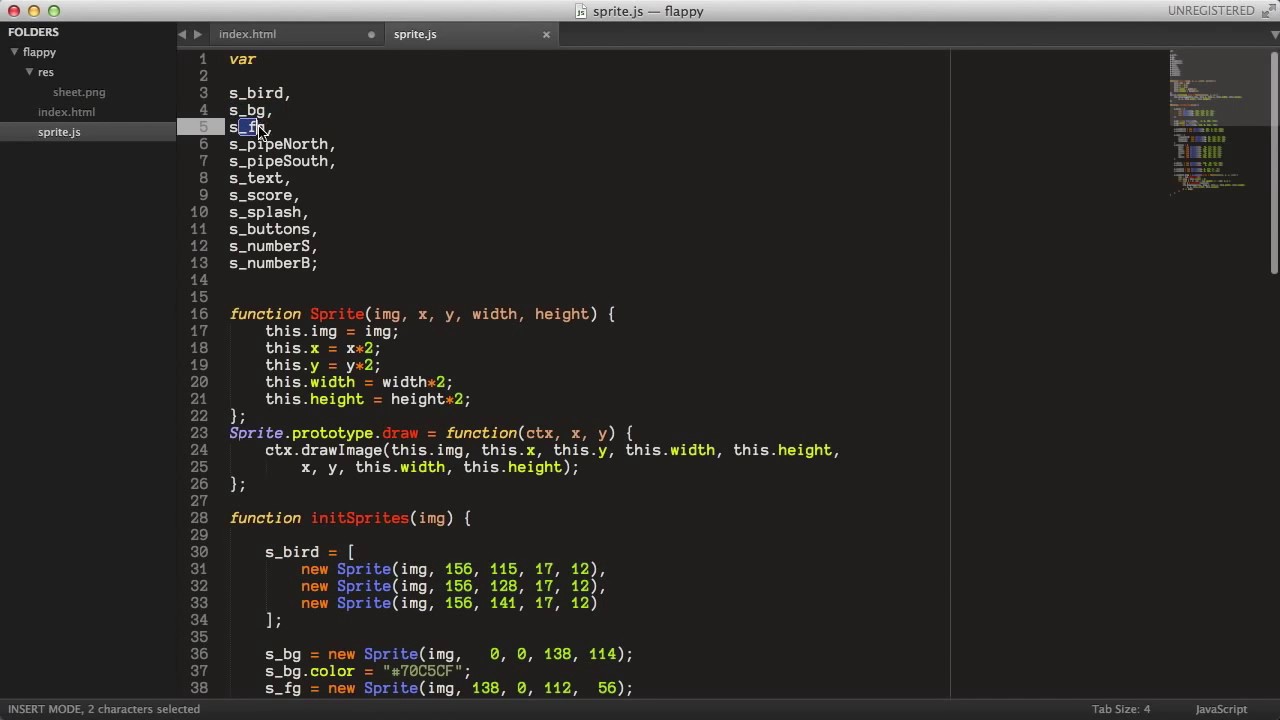 Flappy Bird 1 Html5 Game Programming Tutorial Javascript Youtube 1299