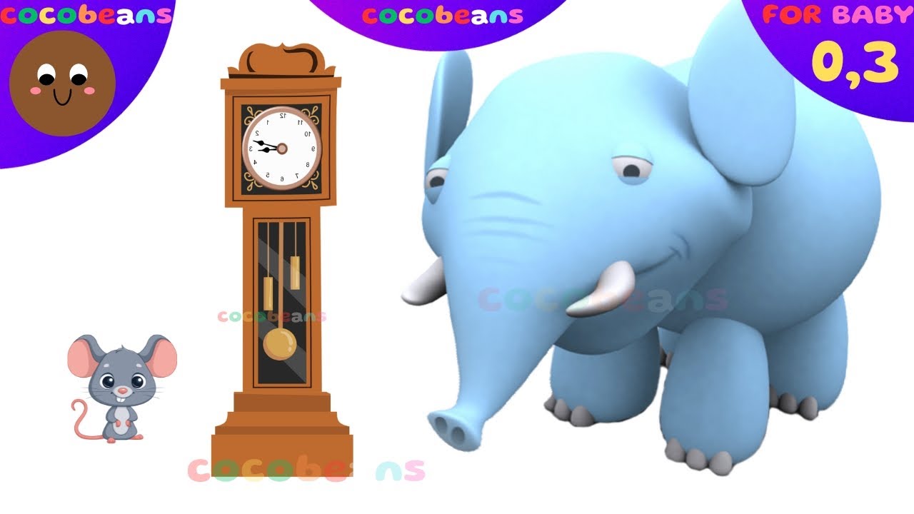 Hickory, Dickory, Dock Crash! Super Simple Songs Gorilla🕰️🦍🕰️🦛🕰️🦏🕰️🦣 ...