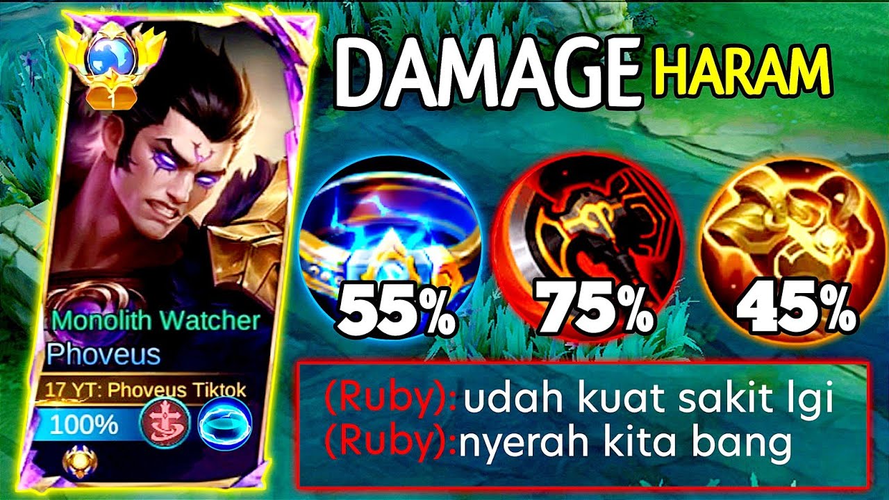 RUBY ITU KERAS DAN KUAT⁉️ LEMBEK BRO BAGI PHOVEUS😱 TOP GLOBAL PHOVEUS REVAMP GAMEPLAY - YouTube