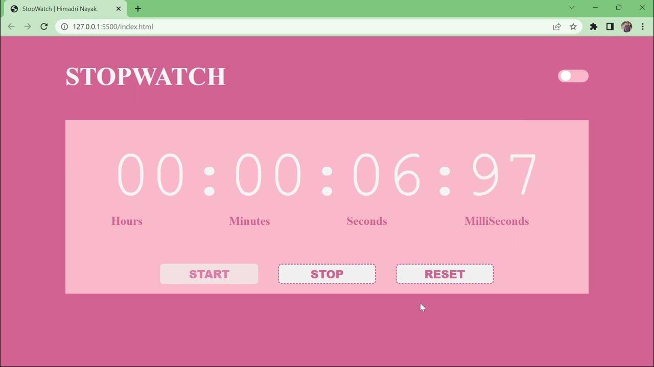 Stopwatch Coding Ninjas Frontend Skill Test Youtube