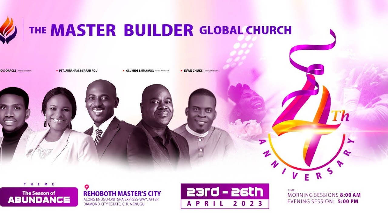 4th Anniversary of The Master Builder Global Church - YouTube