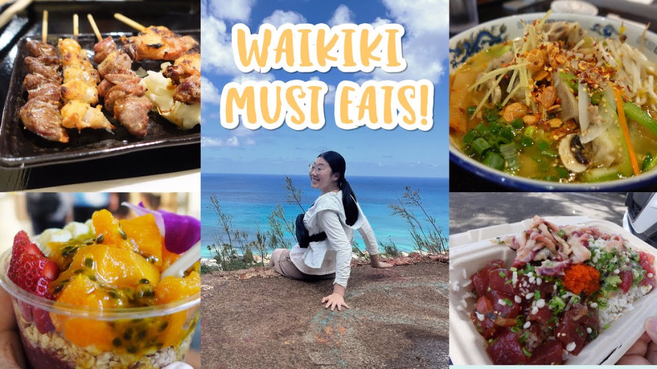AMAZING Food Tour of Waikiki! - Eating in Oahu, Hawaii Part 1 - YouTube