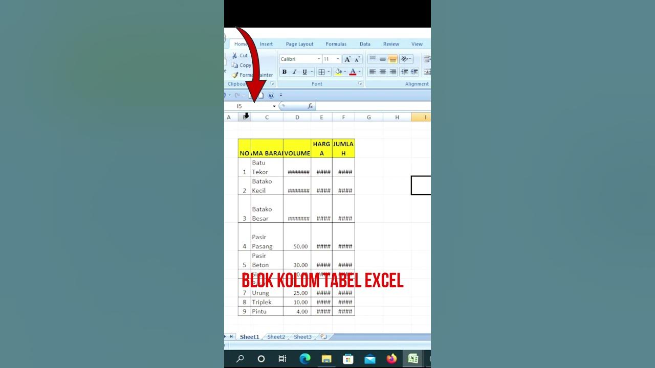 Cara merapikan tabel di excel dengan cepat #shorts - YouTube