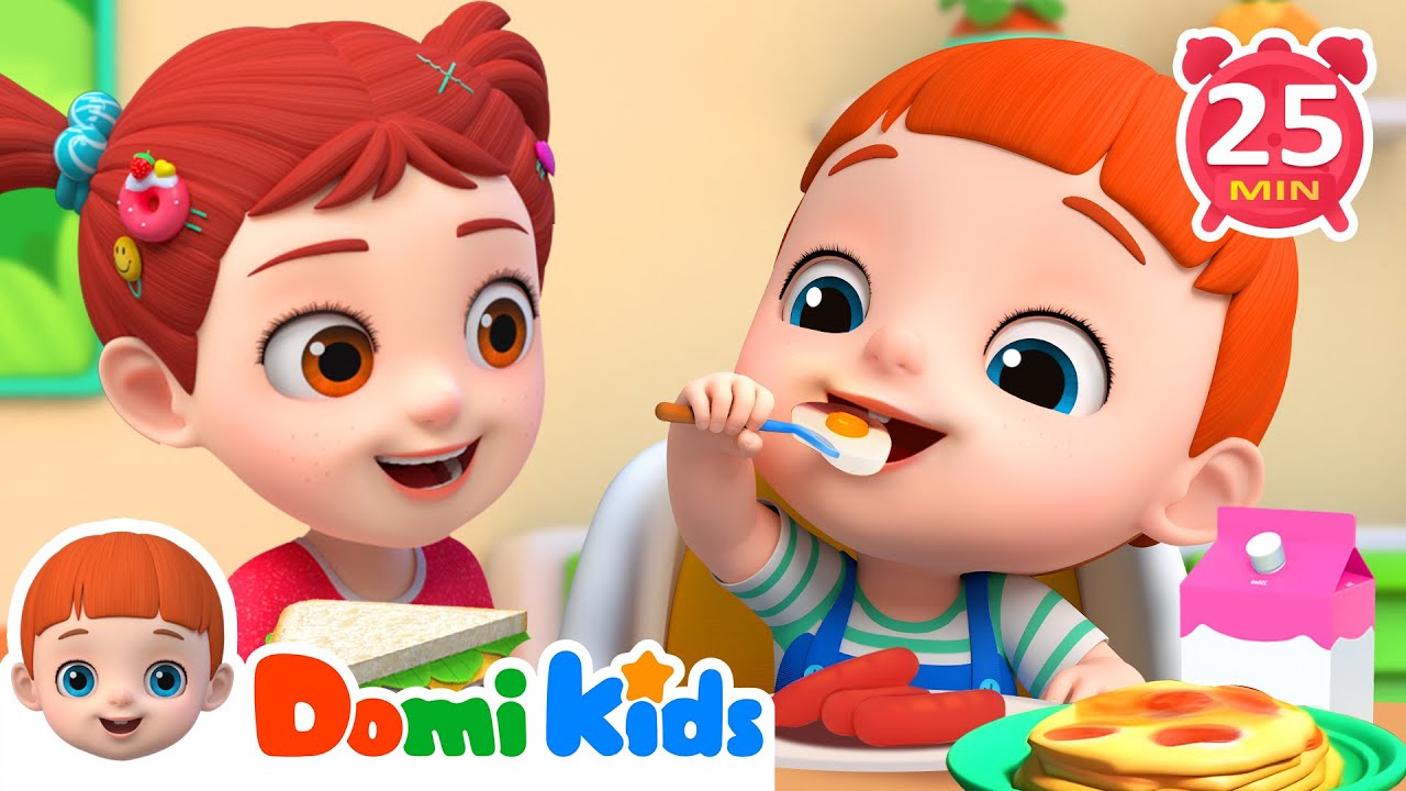 Baby Domi's Breakfast Song🥘🥗| Domikids Nursery Rhymes & Kids Songs ...