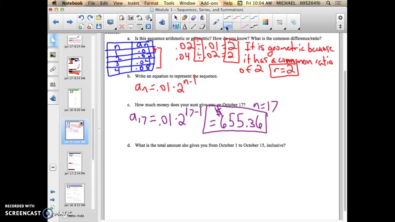 Module 1 - Using sequences in real-world situations - YouTube