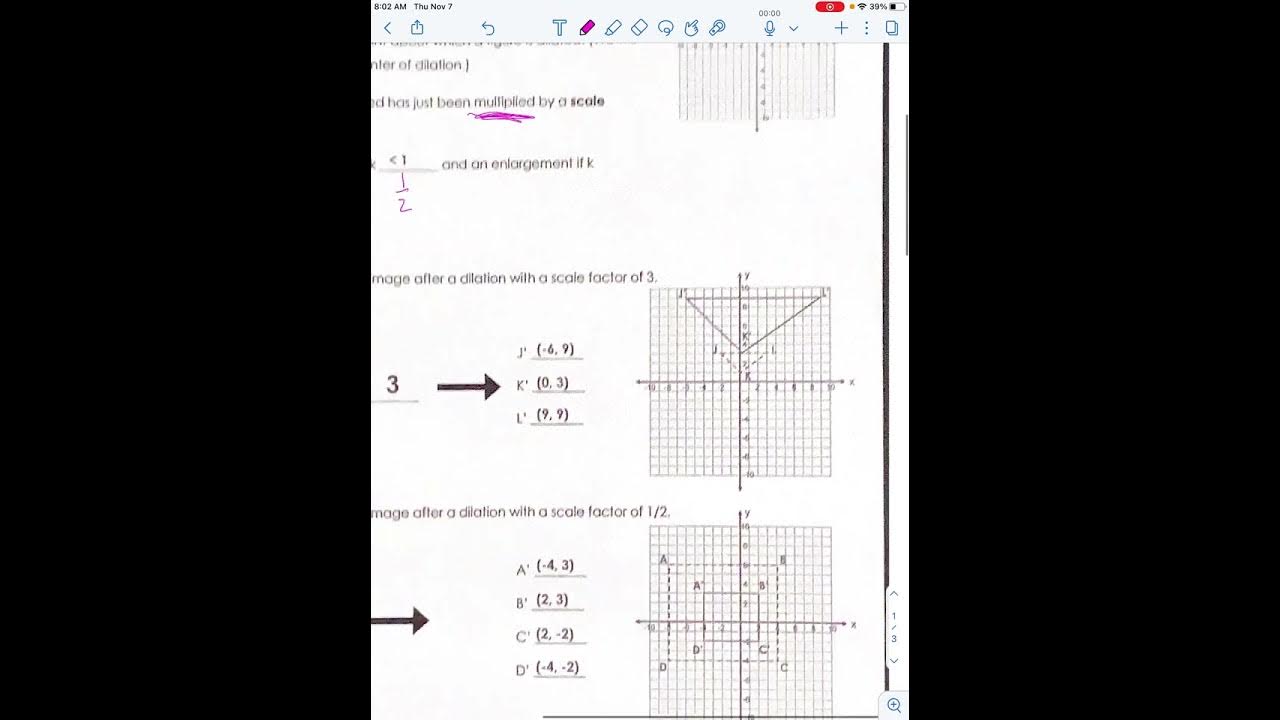 Dilations Guided Notes - YouTube
