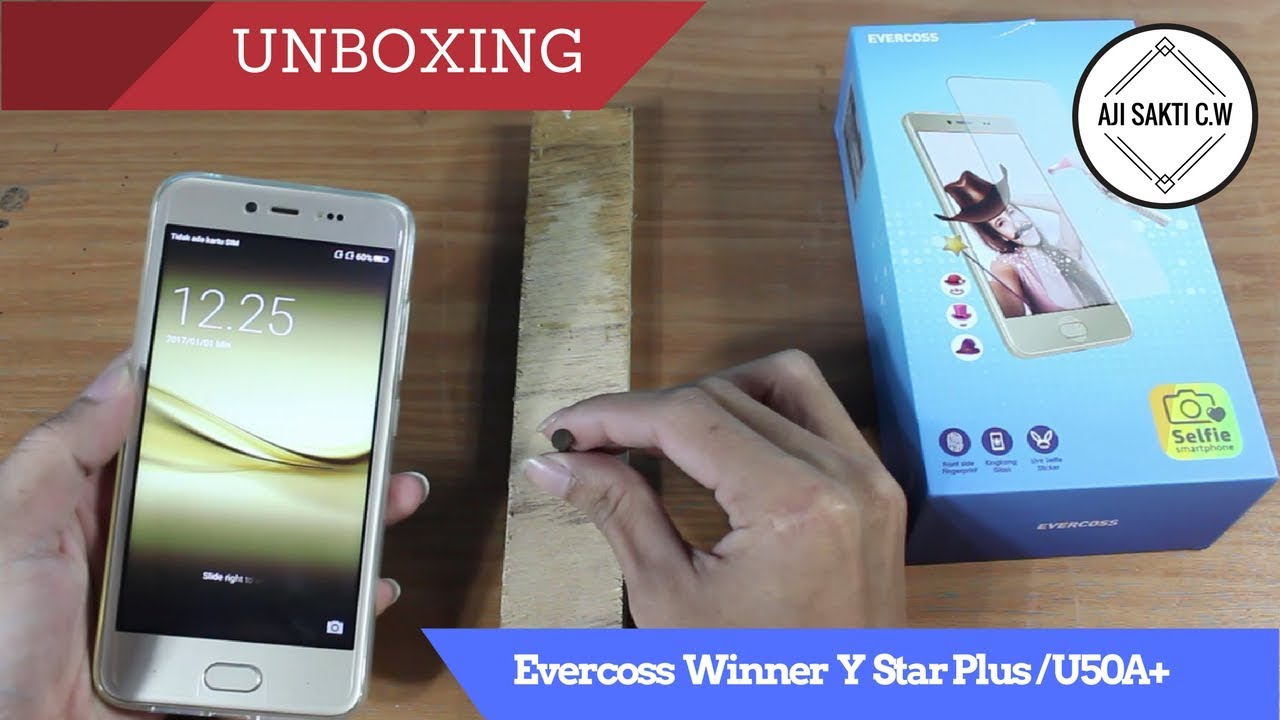 Unboxing & Review Evercoss Winner Y Star Plus (U50A+) "Layar Kuat Tahan ...