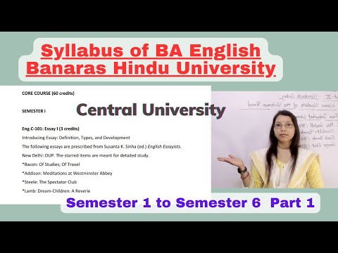 bhu ba english honours syllabus/ bhu ba english syllabus / ba english ...