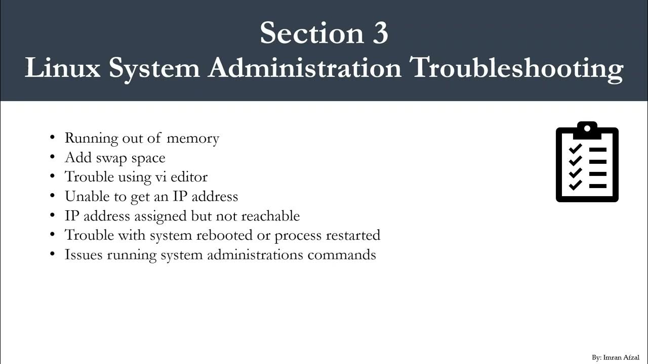 Linux system administration troubleshooting - course overview - YouTube