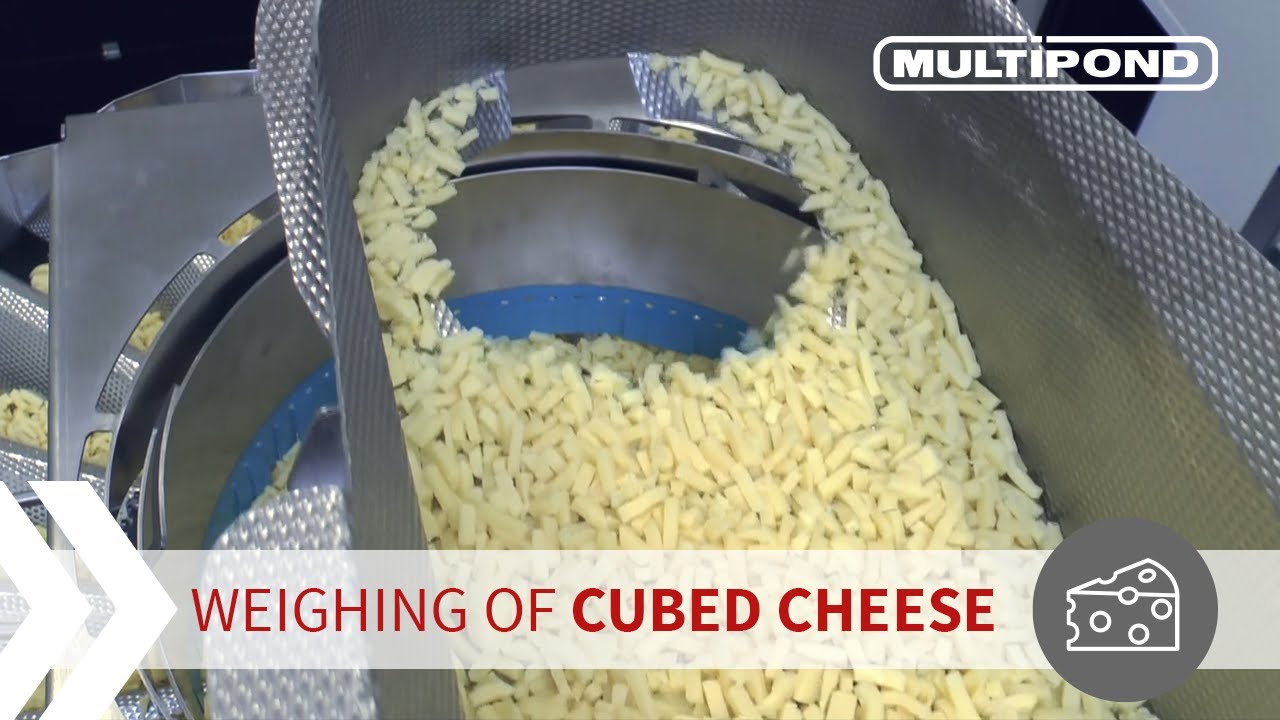 Multihead weigher | Weighing of cubed cheese | MULTIPOND - YouTube