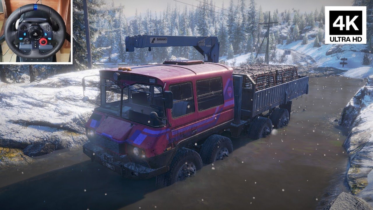 PS5 Game Truck Simulator dengan STIR Logitech G29 - Snow Runner - YouTube