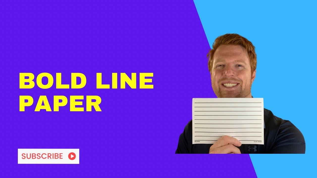 What is Bold Line Paper for Low Vision & Visual Impairments - YouTube