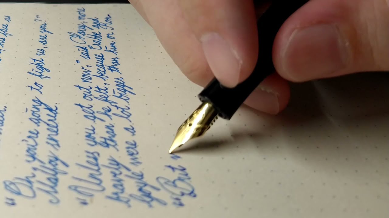 Kaweco Sports Classic (black) F nib. Pilot Blue. Cursive Writing. BG ...