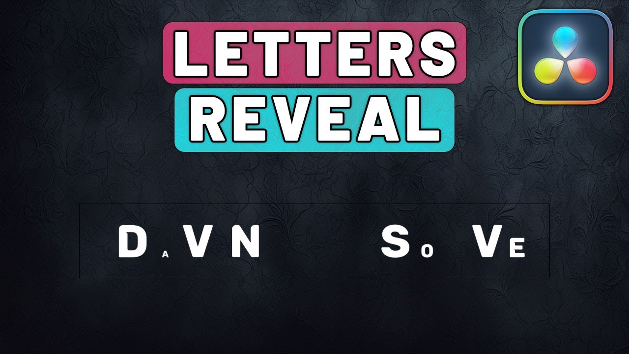 LETTERS REVEAL Text Effect In Davinci Resolve - YouTube
