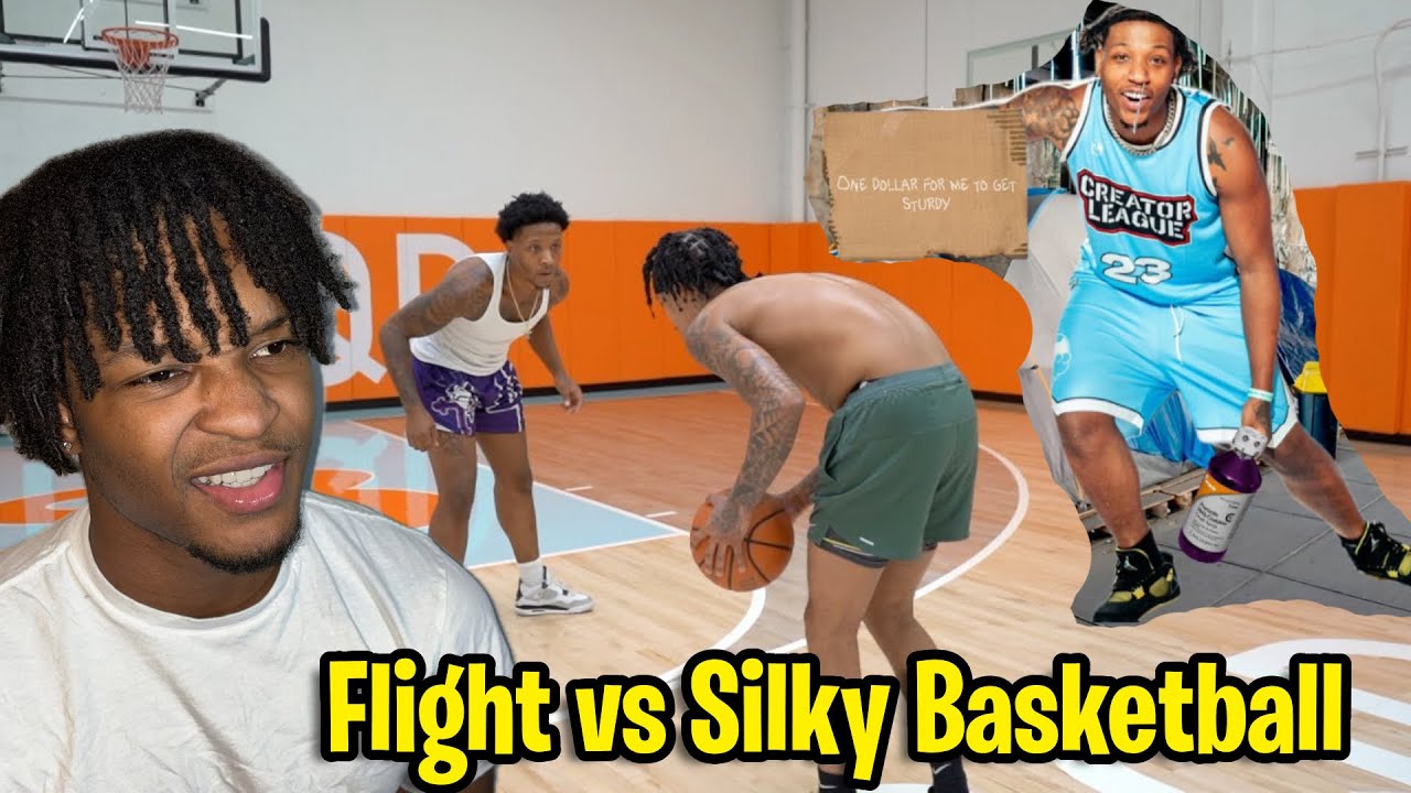 FLIGHTREACTS VS FAZE SILKY IRL BASKETBALL 1v1 REACTION BABYSHIFF - YouTube