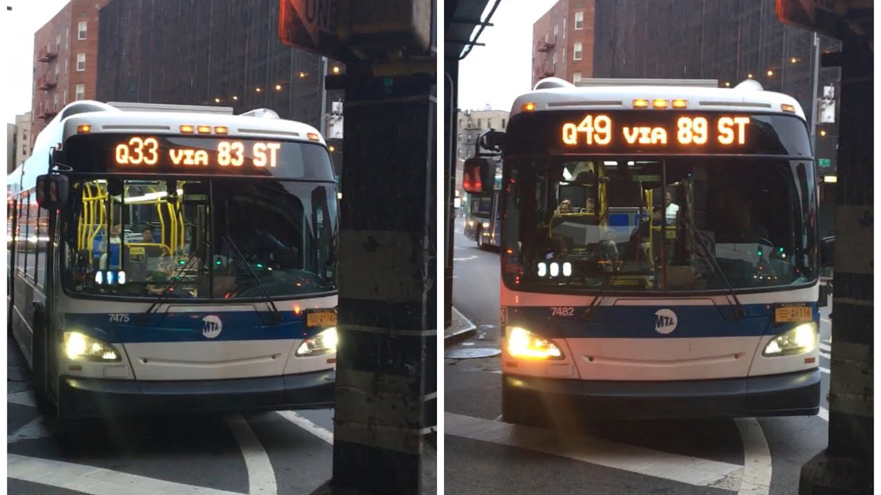 MTA Bus New Flyer XD40 #7475/7482 Q33/Q49 - YouTube