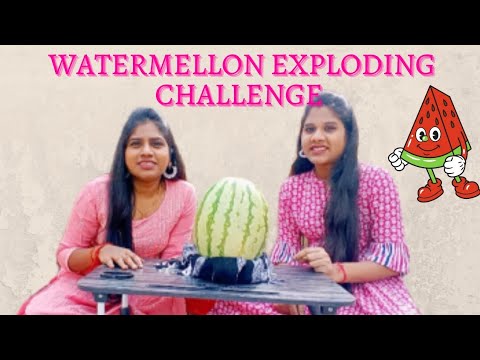 Water Mellon exploding challenge| Meow Sisters|Tamil - YouTube