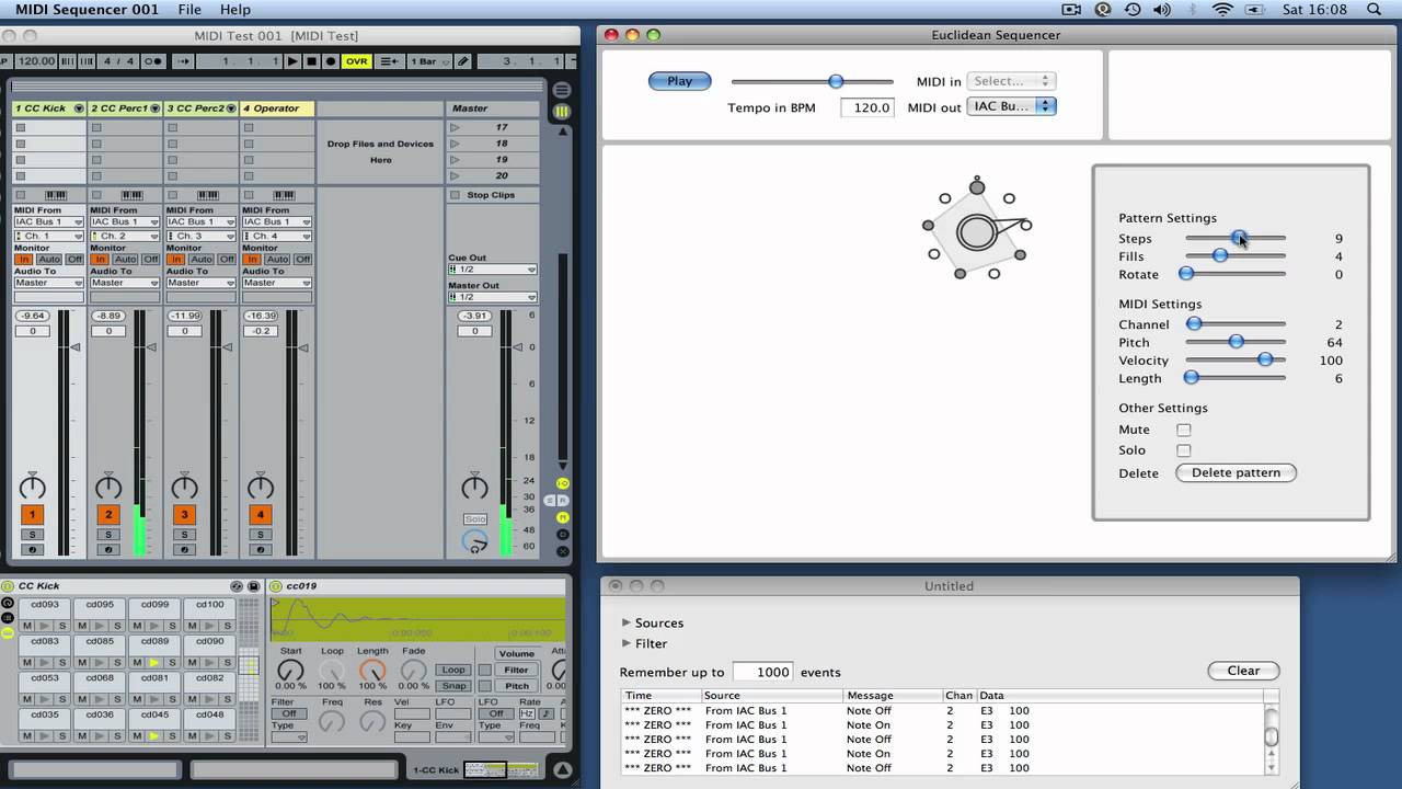 Euclidean Rhythms MIDI Pattern Demo - YouTube