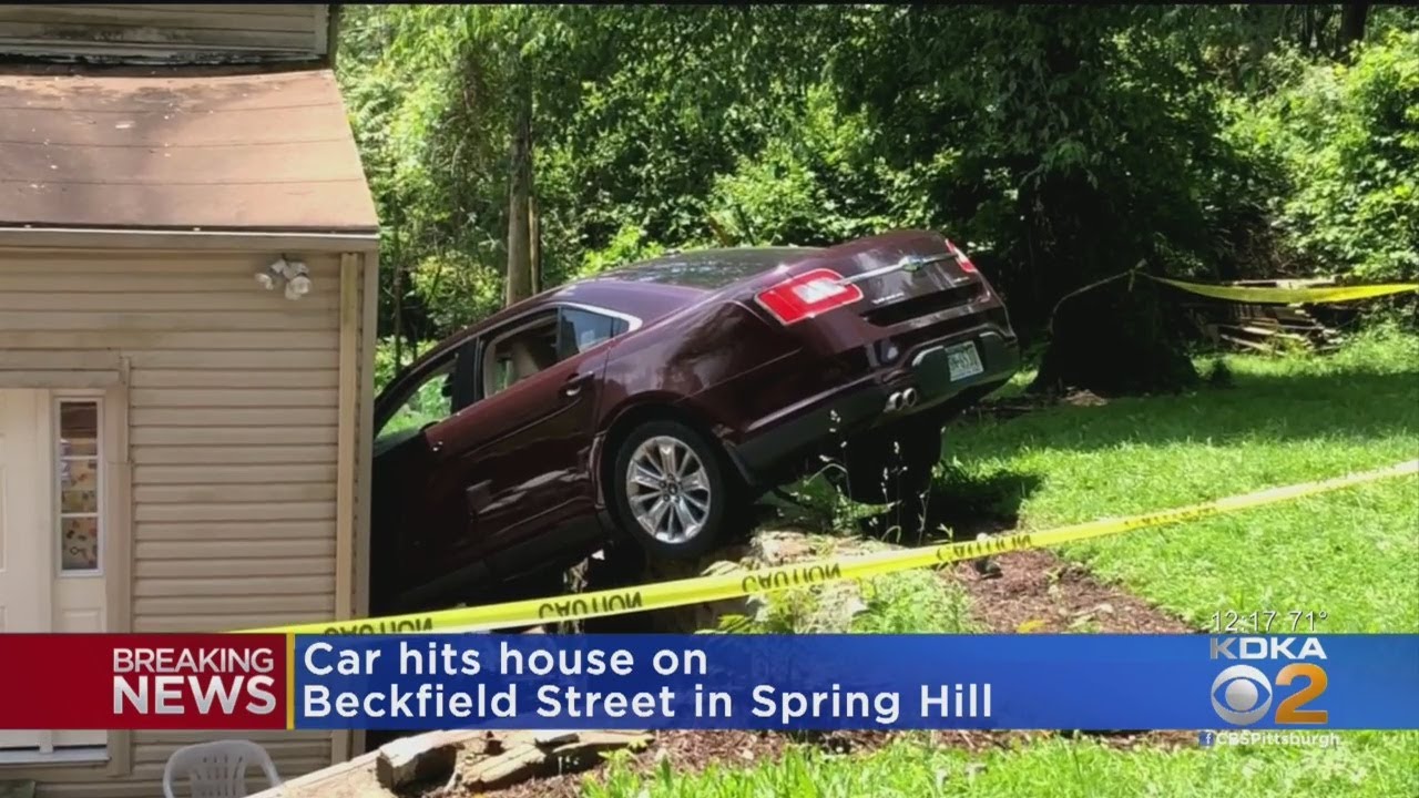 Car Crashes Into Spring Hill House - YouTube