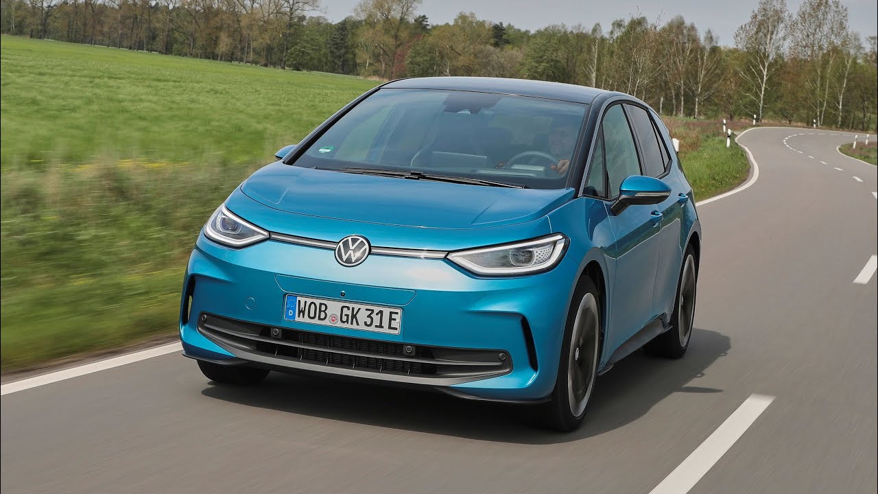 VW ID.3 2024 electric small car driving - YouTube
