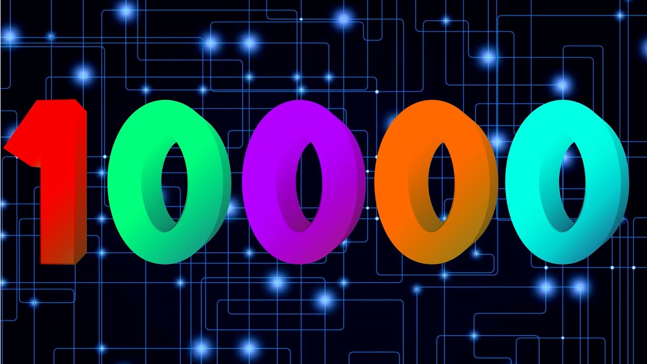 Números de 1 a 10000 |1-10000 | 10.000 3D [529] - YouTube