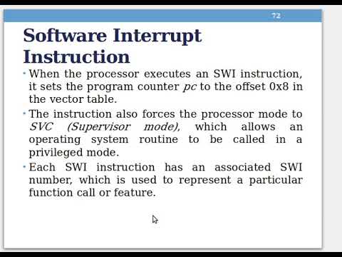 SWI instruction - YouTube