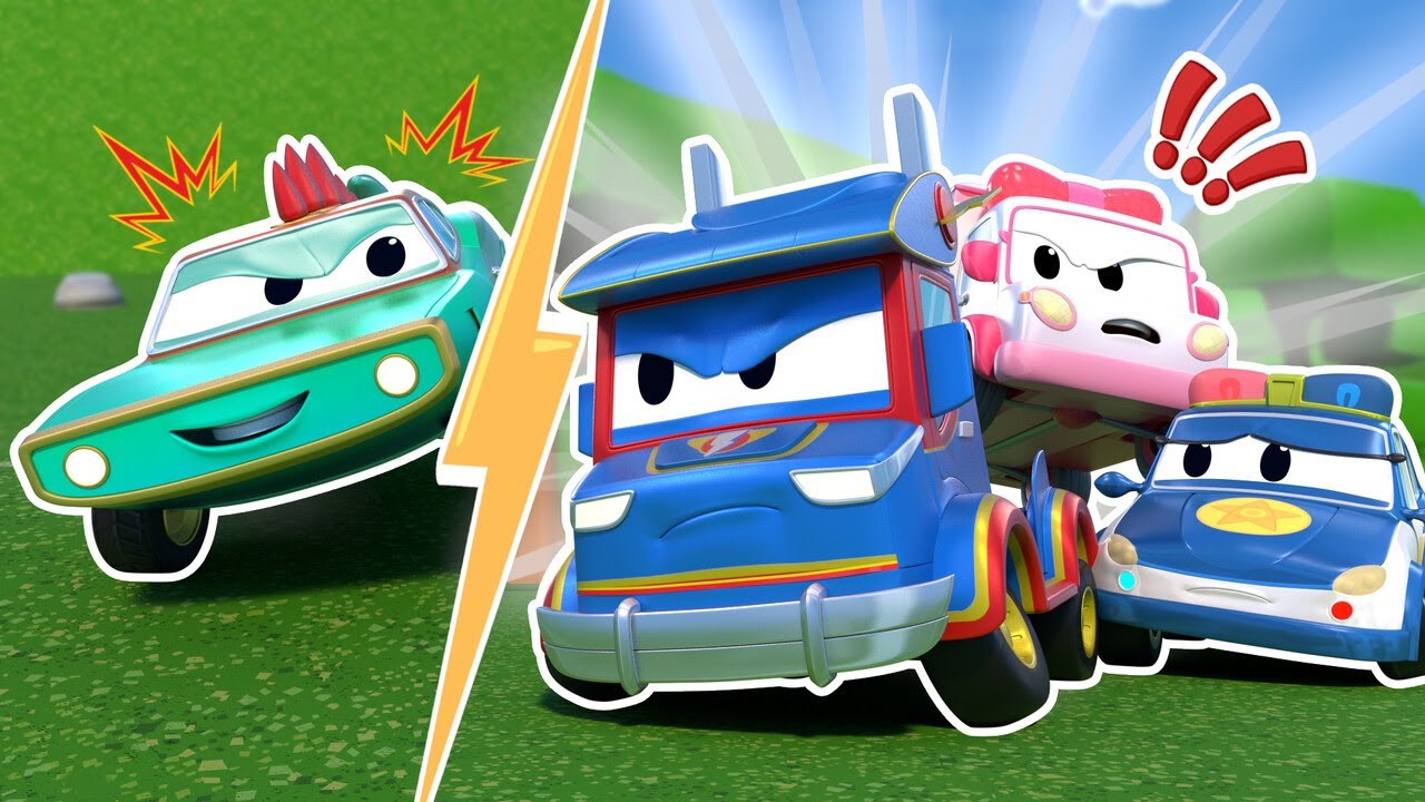 Rescue Squad CHASE Crocodile Car in Amusement Park! | Cars & Trucks ...