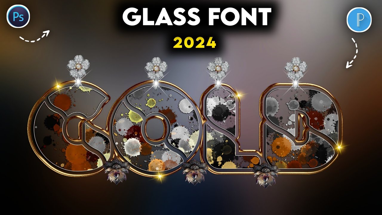 Most Amazing Glass Font Editing 2024 |Glass Font Dp editing|How To Make ...