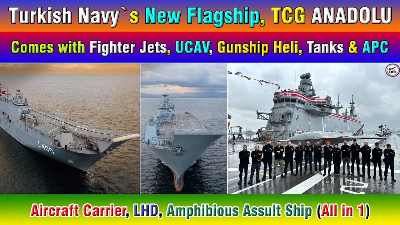 Turkish Navy`s New Flagship, TCG ANADOLU. Comes with Fighter Jets, UCAV ...