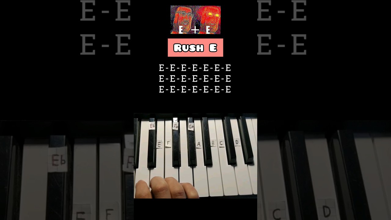 Rush E piano tutorial #rushe #piano #pianotutorialeasy - YouTube