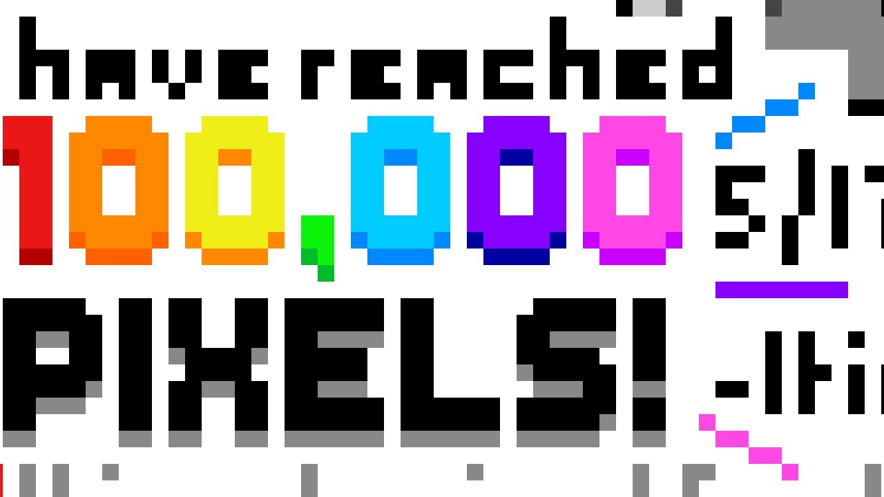 100k pixel celebration Pixel Art Timelapse - YouTube